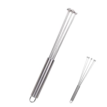 【中古】Egg Beater Whisk, Stainless Steel Handheld Mixer, Manual Frother, Whisking And Stirring, Ideal For Cooking And Bakin...
