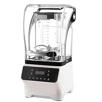 【中古】RAAKIMO ミキサー 1.8L大容量 ブレンダー 遮音カバー付き 低騒音 一台多役 ジューサー スムージー 氷 野菜 果物 粉砕機 フードプロセッサー 多機能 人気 家庭用 業務用 スムージーメーカー ミックス つぶす まぜる ...