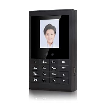 【中古】【未使用】タイムレコーダー 顔認識出席機クロックイン機の顔スワイプ顔サインイン機ブラック 勤怠 出退勤管理 パスワード 集計機能 (色 : Black, Size : 9.8x3.4x16.5cm)【メーカー名】【メーカー型番】【ブ...