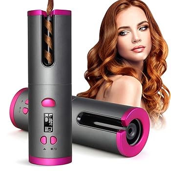 【中古】オートカールヘアアイロン コードレス自動カールアイロン 温度調節可能ヘアアイロン 多機能USB充電自動巻き髪 自宅 旅行に【メーカー名】【メーカー型番】【ブランド名】WBLLGG ヘアアイロン, キッチン ストア, yobi, 母の...