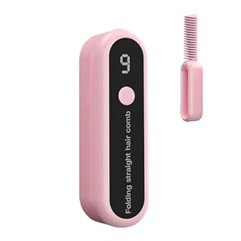 【中古】イオンヘアアイロン ブラシ、ヘアアイロン コーム,ヘアアイロン折りたたみ式高速加熱ブラシ矯正機 - 2000mAh 加熱矯正ブラシ、家庭、旅行、スタジオ用ファッションアクセサリー【メーカー名】【メーカー型番】【ブランド名】ノーブラン...