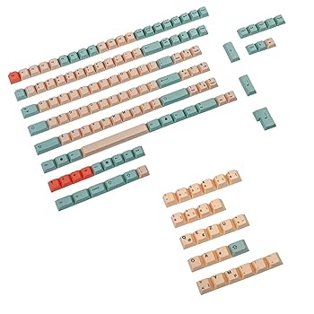 【中古】125 キー ハミ メロン ダイサブPBTキーキャップ ドイツ スペイン 英国 フランスISO MXスイッチ用 キーボード 104 87 61 Filco YMD96 KBD75 FC980M ID80 (ドイツISOキット)【メー...