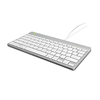 【中古】R-Go コンパクトキーボード ブレークソフトウェア搭載 人間工学フラットデザイン Anti-RSI USB-C/A有線 Windows/Android/Mac OS QWERTY (US) マルチメディアキー対応 ホワイト【メーカ...