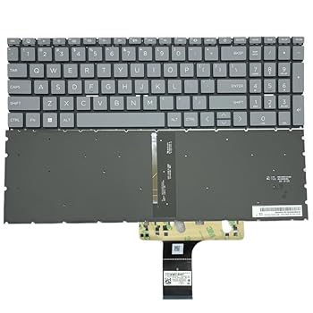 【中古】YIJIATech ? キーボードとドライバー内蔵ノートパソコンUSレイアウト。HP 15-fcxx 15-fcxx 15-fd 15-fc0000 15-fd0000 グレー バックライト付き N32715-001 AE0PDU0...