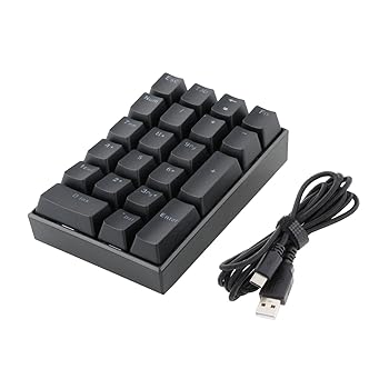 【中古】【未使用】ミニ テンキー LED バックライト付き数字キーパッド USB C オフィス 家庭用 21 キー ps デザイナー ゲーム オフィス プログラミング【メーカー名】【メーカー型番】【ブランド名】Omenluck テンキー, ...