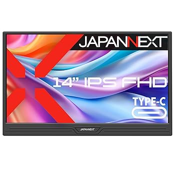 【中古】【ECサイト限定】JAPANNEXT 14インチ IPSパネル搭載 フルHD(1920x1080)解像度 モバイルモニター JN-MD-IPS14F miniHDMI USB Type-C HDR スマートケース付き 【2年保証】【...