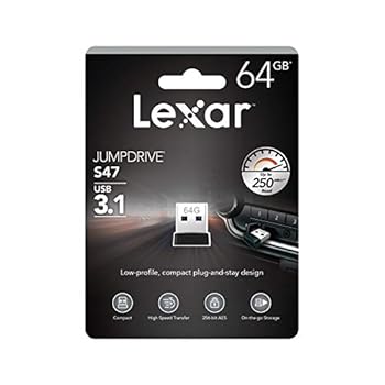 【中古】最大読込速度：250MB/秒 Lexar USB 3.1 Jump Drive S47 USBフラッシュドライブ 64GB LJDS047064G-BNBNJ【メーカー名】【メーカー型番】【ブランド名】Lexar USBメモリ・フラ...