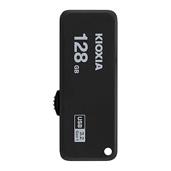 【中古】【未使用】Kioxia U365 TransMemory 128GB USB3.2 Gen 1 R150 フラッシュドライブ ポータブル データディスク USBスティック ブラック LU365K128GG4【メーカー名】【メーカー型...