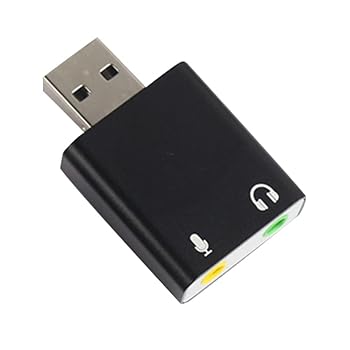 【中古】USBオーディオ変換アダプタ USB外付けサウンドカード USB イヤホンジャック変換アダプタ 3.5mmミニジャック オーディオインターフェイス ヘッドホン出力/マイク入力対応 ドライバー不要 Windows/Mac/Linux ...