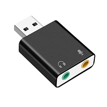 【中古】USBオーディオ変換アダプタ USB外付けサウンドカード USB イヤホンジャック変換アダプタ 3.5mmミニジャック オーディオインターフェイス ヘッドホン出力/マイク入力対応 ドライPS4/MacBook/Earphones/S...