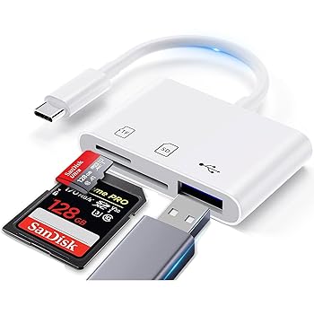 【中古】【未使用】【2024新安定版】 SDカードリーダー type-c メモリカードリーダー 3in1 USB/SD/TF変換アダプタ 0TG機能 設定不要 写真/ビデオ 高速伝送 双方向転送 カメラリーダー iPhone15/タイプC ...