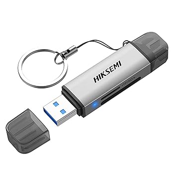 【中古】HIKSEMI SDカードリーダー USB 3.2 最高100MB/s超高速転送 OTG対応 Type-C 2-in-1カードリーダー SD/TF同時読み書き MacBook、Windows PC、Androidスマホ、タブレットに...