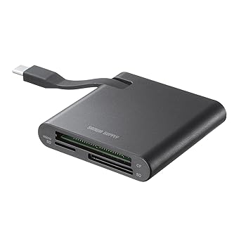 【中古】サンワサプライ SD4.0 UHS-II 対応 Type-C カードリーダー ADR-3TCML41BK【メーカー名】【メーカー型番】【ブランド名】サンワサプライ(Sanwa Supply) 外付メモリカードリーダー, パソコン ス...