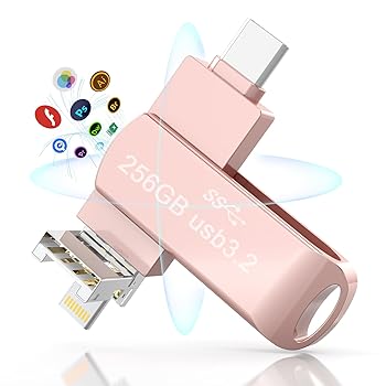 【中古】【未使用】【2024新設計】4 in1 USBメモリー 256GB【USB｜Type-C｜Lightning｜Micro USB接続ポート対応】 4イン1 Phone usbメモリー タイプc ストレージ容量不足解消 大容量 高速 ...
