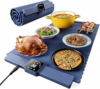 【中古】食品保温プレート 電気保温トレイ 多機能食品断熱ボード フードウォーマー ホットプレート 収納袋付き/お手入れも簡単/温度調節可/折りたたみ式【メーカー名】【メーカー型番】【ブランド名】H HEVSD ホットプレート, キッチン家電...