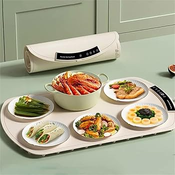 【中古】【未使用】ポータブル電気保温トレイ、折りたたみ式シリコン食品保温ボード、40-120℃の温度と4時間のタイミング調整、ビュッフェパーティー用ホットプレート、プレースマットサーバー【メーカー名】【メーカー型番】【ブランド名】HEAXI...
