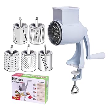 【中古】【未使用】ノーブランド品 粗いおよび細かい粉砕用の多機能ローラーハンドピーナッツグラインダーチーズシュレッダーABSハンドクランクチーズおろし金, ホワイト5点セット【メーカー名】【メーカー型番】【ブランド名】ノーブランド品 精米器...