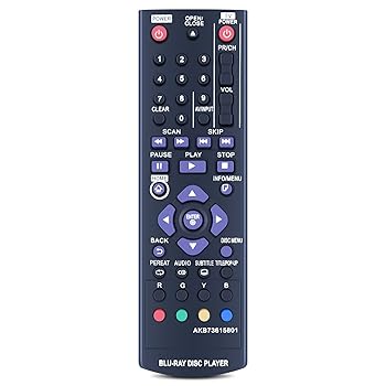 【中古】CLVIZCXOM AKB73615801 交換用リモコン for LG ブルーレイ Disc プレーヤー BP220 BP220N BP320 BP320N BP325 BP325N BP325W BP35WN BD220 BD6...