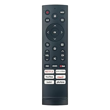 【中古】【未使用】ERF3D90H 交換用音声リモコン Netflix Prime-Video YouTube CLARO TUBI Pluto-TVボタン Hisense 4K Smart LED TV 55U7H 85A7H 43A65...