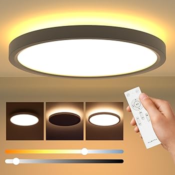 【中古】【未使用】シーリングライト LED 間接照明 調光調色 上下発光 照明器具 節電対策 リモコン操作 タイマー機能 省エネ 薄型 簡単取付 天井照明 和室 洋室 キッチン 寝室 洗面所 リビング 日本語取扱説明書 【ユニバーサルsto...