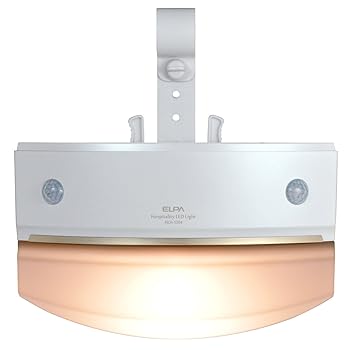 【中古】ELPA センサーライト もてなしのあかり 乾電池式 階段・手すりに 転倒防止策に 電球色LED HLH-1204(PW)【メーカー名】【メーカー型番】【ブランド名】エルパ(ELPA) フットライト, 照明, 理美容以外の本体, キ...