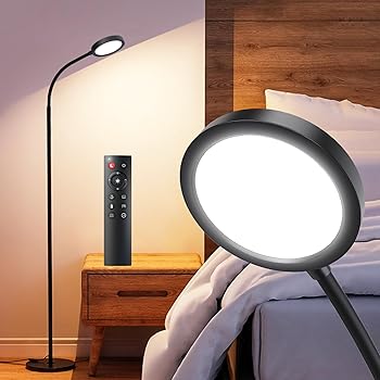 【中古】BeaNet フロアライト LED 【 無線リモコン・タッチスイッチ・ 調光調色】 スタンドライト組み立て簡単 【PSE認証済】省エネ目に優しい フロアランプ 読書/勉強/仕事/プレーフロアスタンド、ブラック BNT-FLL06【メ...