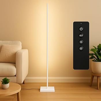 【中古】【未使用】Wio Mio LED 無段階調光調色 3色温度調光 リモコン付きフロアランプ 間接照明 タッチコントロール スタンドライト 12W フロアスタンドランプ 120cm シンプル スタンドライト 室内照明 おしゃれ 北欧フロ...
