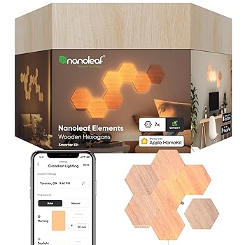 【中古】【未使用】Nanoleaf(ナノリーフ) Elements Hexagon (エレメンツ ヘキサゴン) スターターパック 7枚入り スマートライト ゲーミングライトパネル インテリア NL52-K-7006HB-7PK【メーカー名】...