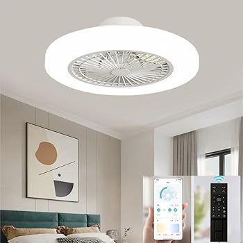 【中古】【未使用】Aerlife【2025年?化】シーリングファンライト 無段階調光 12畳 led対応 ファン付き照明 リモコン付 Φ52CM 天井照明 おしゃれ 照明器具 10畳 風量6階段調整 冷暖室に適用 正逆回転切り替え タイマー...