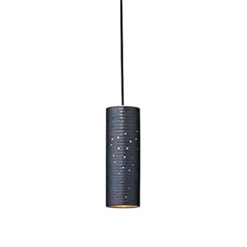 【中古】【未使用】大光電機 DAIKO LEDペンダントライト 土ライト ランプ付 LEDユニットフラット形（径70mm） 4.6W（Gx53）・広角形×1灯 電球色 2700K Ra83 引掛けシーリング取付式 陶器 黒鉄色 TU-004...