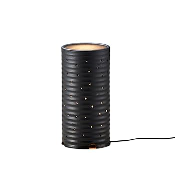 【中古】【未使用】大光電機 DAIKO LEDスタンドライト 土ライト ランプ付 LEDユニットフラット形（径70mm）4.6W（Gx53）・広角形×1灯 電球色2700K 中間スイッチ付 コンセント接続 ハンドメイド 陶器 黒鉄色 TU-...