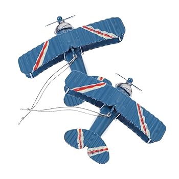 【中古】【未使用】Operitacx 2個 レトロな飛行機模型 飛行機模型の装飾 航空機模型 金属飛行機の装飾品 ヴィンテージ飛行機の装飾 ビンテージ航空機 金属工芸品の平面飾り 模型飛行機 室内装飾 平面形の装飾 鉄【メーカー名】【メーカ...