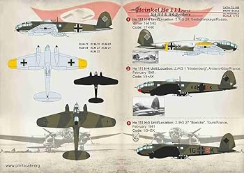 【中古】プリントスケール 72-185 1/72 ハインケル H-4, H-5 & H-6 ボンバーズ Part 3【メーカー名】【メーカー型番】【ブランド名】ボイジャーモデル　Voyager Model 飛行機・ヘリコプター, おもちゃ ...