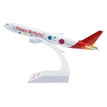 【中古】【未使用】TANG DYNASTY 1/400 16cm B777「お誕生日おめでとう」金属飛行機モデル、パイロットと航空愛好家のための誕生日ギフト、男性と女性のためのギフト、ギフトボックス付きの飛行機モデル 6歳以上【メーカー名】...