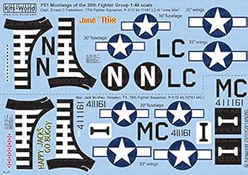 【中古】【未使用】キッツワールド KW148060 1/48 WW.II 米空軍 P-51D マスタング 第20戦闘群 第77飛行隊/第79飛行隊 `June Nite`&`Happy Jacks Go Buggy`【メーカー名】【メーカー...