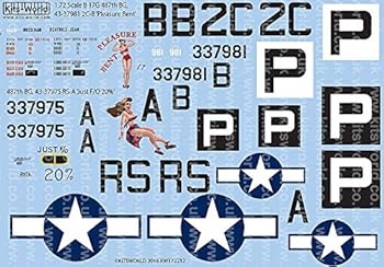 【中古】キッツワールド KW172232 1/72 B 17G 487th BG, 43-37981 2C-B ‘プレジャー ベント’ - B-17G 487th BG, 43-37975 RS-A ‘ジャスト F/O 20%’【メーカー名...