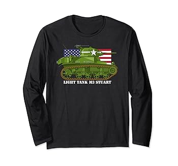 【中古】Light Tank M3 Stuart 第二次世界大戦車 アメリカ国旗 長袖Tシャツ【メーカー名】【メーカー型番】【ブランド名】Military Tanks by Malj 戦車・軍用車両・大砲, プラモデル予約商品 【商品説明】...