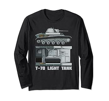 【中古】T-70 ソビエト軽戦車 ロシア WW2 戦車図鑑 長袖Tシャツ【メーカー名】【メーカー型番】【ブランド名】WW2陸軍戦車 by Malj 戦車・軍用車両・大砲, プラモデル予約商品 【商品説明】T-70 ソビエト軽戦車 ロシア W...
