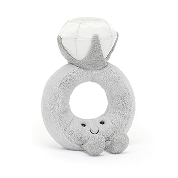 【中古】Jellycat Amuseables ダイヤモンドリングぬいぐるみ 8インチ - 結婚指輪ぬいぐるみ - 婚約やウェディングギフト【メーカー名】【メーカー型番】【ブランド名】Jelly Cat 動物, おもちゃ ストア, Toys...