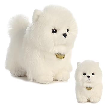 【中古】犬 ポメラニアン ぬいぐるみ 子犬 リアル 超可愛い 犬 ポメラニアン抱き枕 人形 動物 ぬいぐるみ スーパーもちもちぬいぐるみ リアル クッション 柔らかい 添い寝枕 癒される ホワイト 子供 気持ちいい 16 x 25 cm 多...
