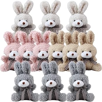 【中古】【未使用】HEMOTON 12個セット かわいいウサギぬいぐるみキーホルダー ミニふわふわキーチェーン バッグチャーム に最適 パーティーや記念品用【メーカー名】【メーカー型番】【ブランド名】HEMOTON 動物, おもちゃ ストア...