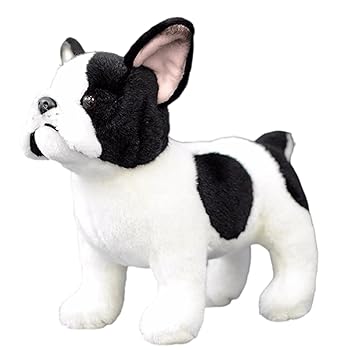 【中古】【未使用】lilizzhoumax ブルドッグぬいぐるみ リアルな犬のぬいぐるみ スーパーソフトぬいぐるみ 女の子のおもちゃ 子供用 室内装飾 (ブラックとホワイト 10インチ), ブラック&ホワイト【メーカー名】【メーカー型番】【...
