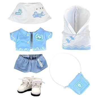 【中古】【未使用】niannyyhouse　ぬいぐるみ 服 10cm 15cm-17cm 20cm　赤と青のスーツ　綿人形　人形がドレスアップ　着せ替え (Blue, 15cm-17cm)【メーカー名】【メーカー型番】【ブランド名】nian...