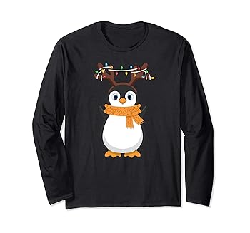 【中古】【未使用】ペンギンクリスマストナカイサンタクロースぬいぐるみ愛 長袖Tシャツ【メーカー名】【メーカー型番】【ブランド名】面白いクリスマスペンギン男性女性キッズギフト ぬいぐるみ 【商品説明】ペンギンクリスマストナカイサンタクロースぬ...