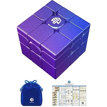 【中古】[正規品/持ち運びにも便利なGAN Bag付き] GAN Mirror M UVコートモデル パープル キューブ パズル ミラーキューブ GANCUBE ガンキューブ gan mirror m uv 磁石搭載 【限定付属品 / 3×...