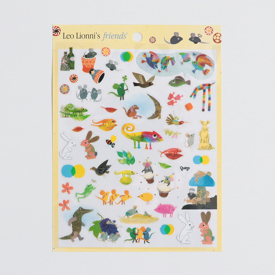 大人から子どもまで、幅広く愛されるレオ・レオニの名作絵本の世界を楽しめる、かわいいシートシール。 レオ・レオニの名作絵本から いろんなキャラクターたちが集まった、 にぎやかでかわいいクリアタイプのシール。ぜひいろんなところに貼ってお楽しみく...