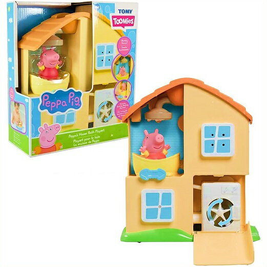 ペッパピッグハウス バスおもちゃ プレイセット 幼児用バスタブアクティビティセンター 吸盤付きおもちゃ ペッパの家は鮮やかなアイデアで溢れています。 2階には専用のバスタブと機能するシャワー、 1階には回転する洗濯機が備わり、究極のバスタブ...