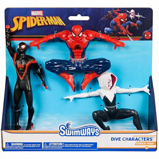 ディズニー マーベル SwimWays スパイダーマン ダイブ キャラクター 3個セット キッズ用プールおもちゃ スパイディ、スピン、ゴースト スパイディ、スピン、ゴーストの ウェイト付きフィギュアが含まれています ダイブフィギュアは、お子...