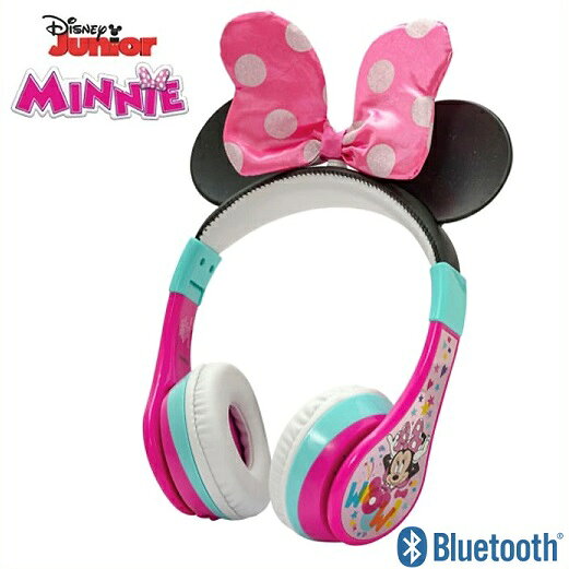 【ディズニー ミニーマウス】 ワイヤレスヘッドホン 内臓マイク・音量制限機能付き 子供向けBluetoothヘッドフォン スマートフォン、タブレット、コンピューターなどのデバイスを接続して 娯楽や教育用の高品質で子供向けのステレオサウンドを...