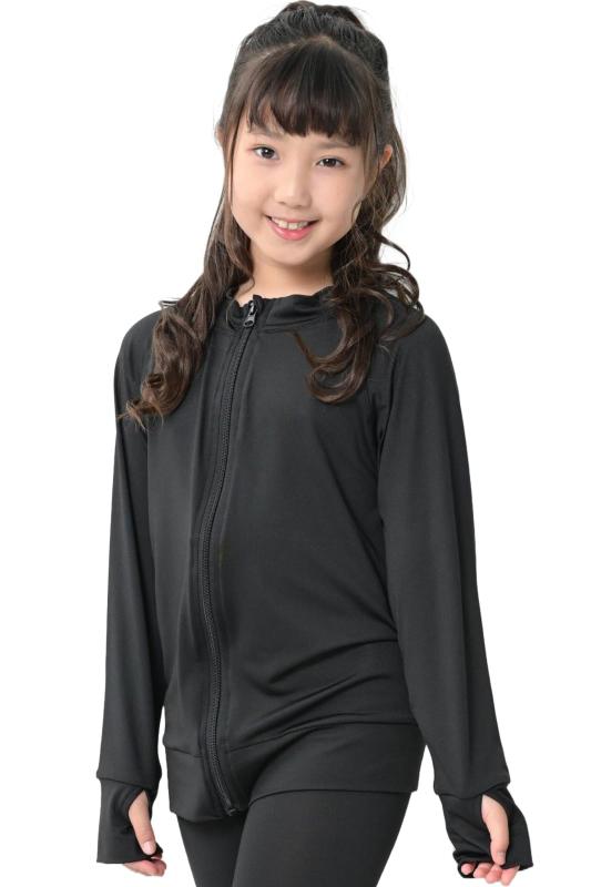 [アウニイ] ラッシュガード キッズ 水着 接触冷感 Q-MAX 50+ 98% UVカット 夏 ハイネック フード 軽量 速乾 長袖 指穴付き FA 8230ビーチやアウトドアで大活躍。紫外線からお子様を守るラッシュガードです。ママとお揃...